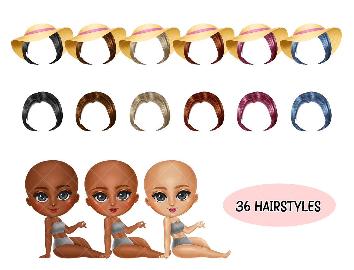 Camping Chibi Girl Clipart Fashion Cute Girls White Woman - Etsy