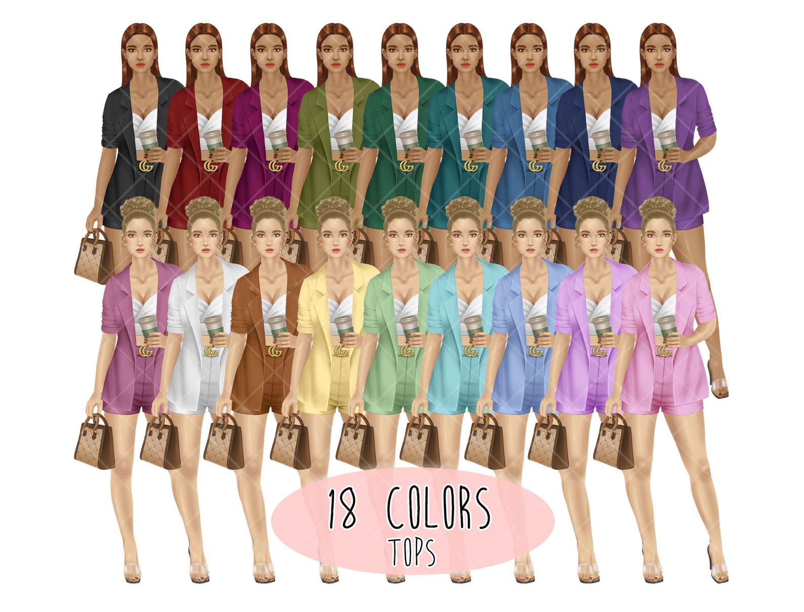 Boss Lady Clipart Black Woman Office Girl Clip Art for Graphic Design ...