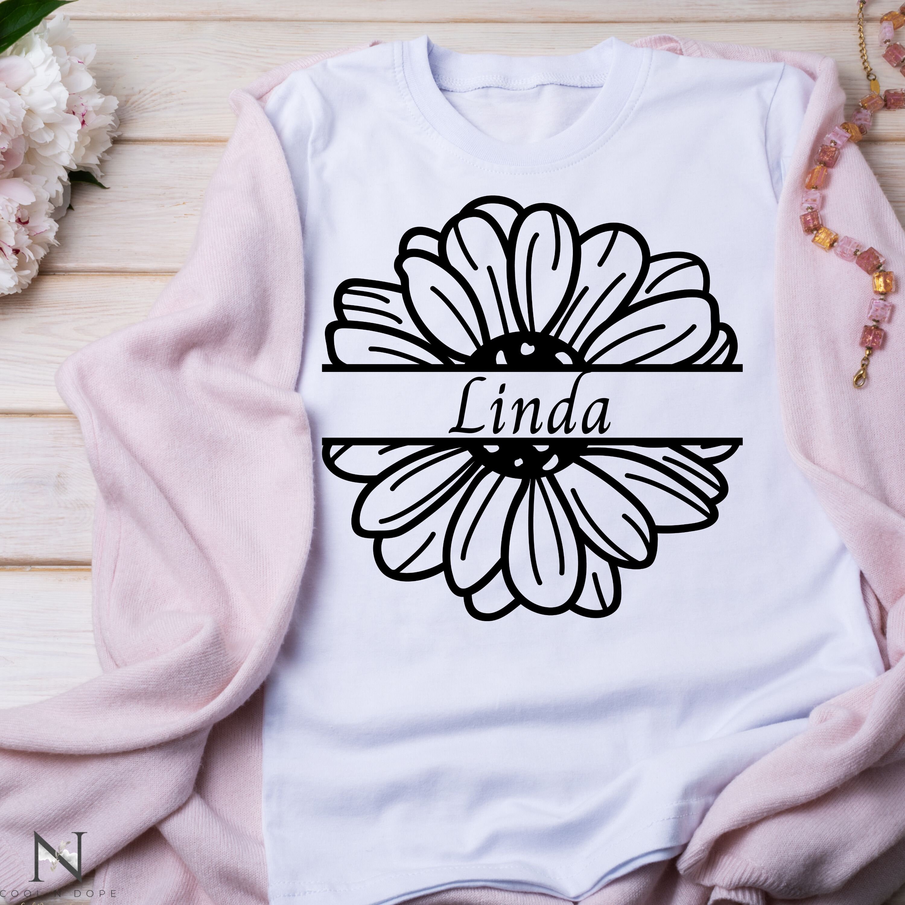 Split Monogram, Daisy Flower Svg, Daisy Svg, Flower Svg, Sunflower Svg ...