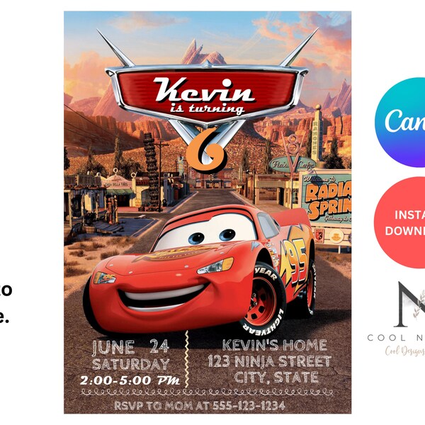 Cars 5th Birthday Party Theme - Etsy