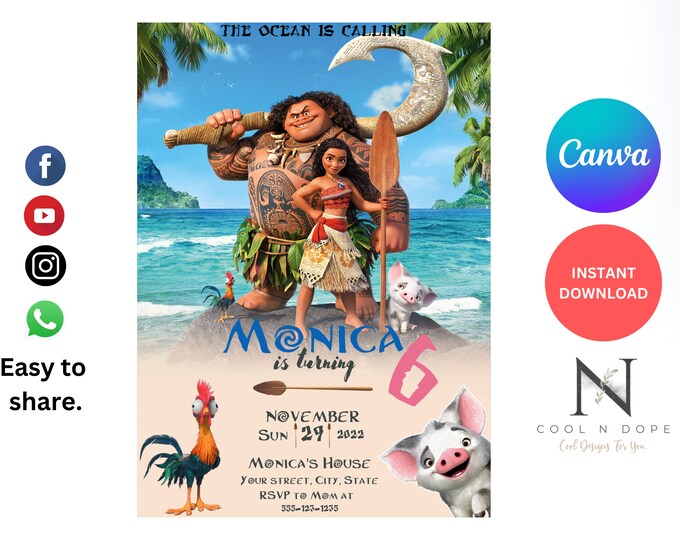 Number Pinata Inspired by Moana - Etsy