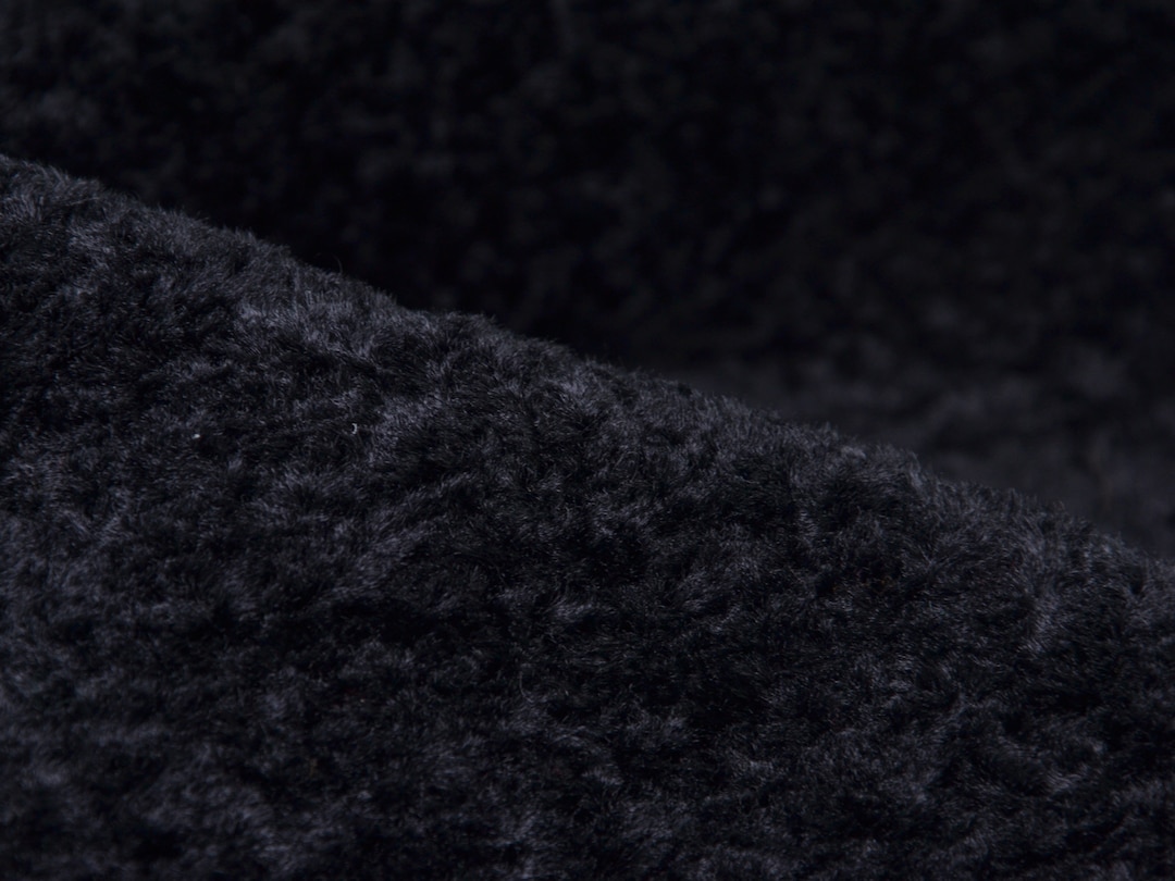 Faux Fur Coat Fabric, Teddy Fleece, Teddy Fabric, Black - 145 Cm Wide ...
