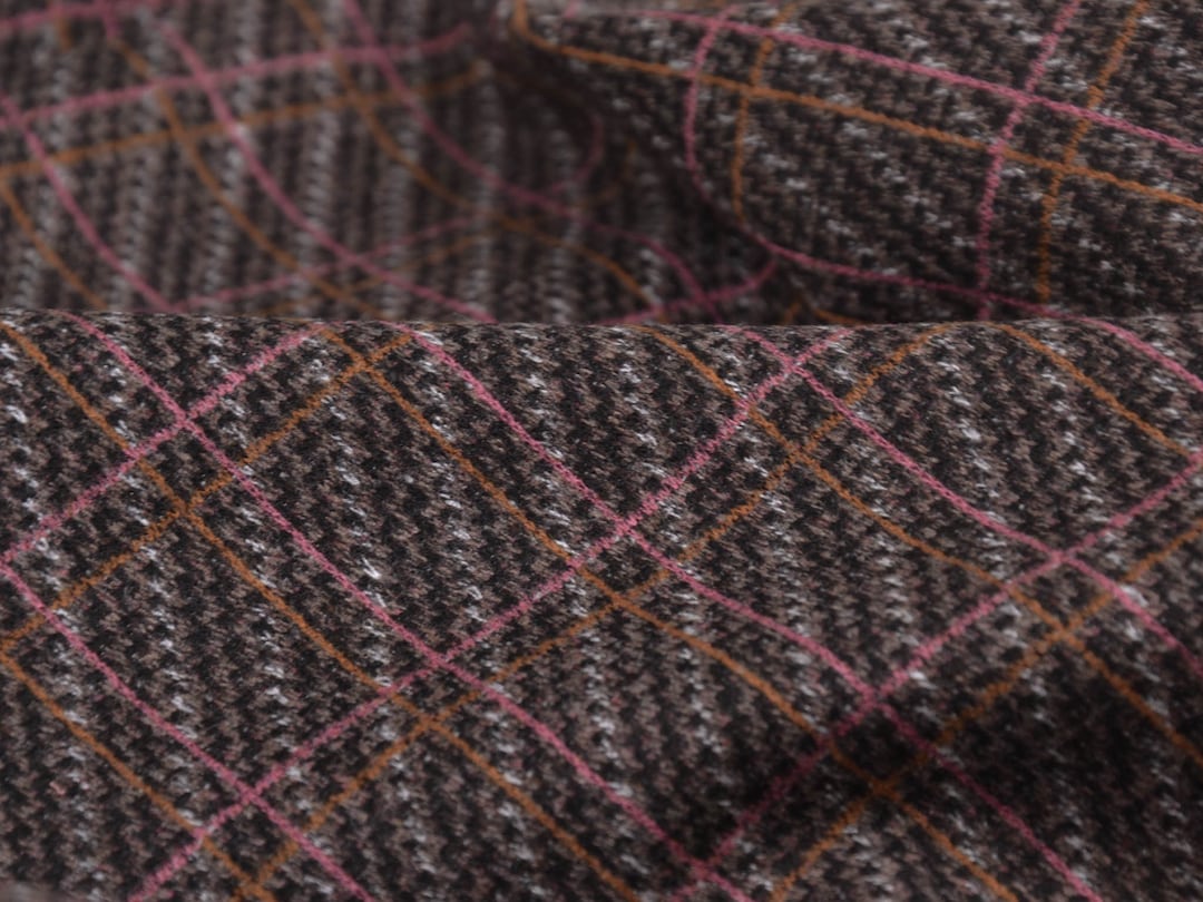 Jersey Jacquard Fabric Checked 150 Cm Wide Fabric Patterned Checks - Etsy