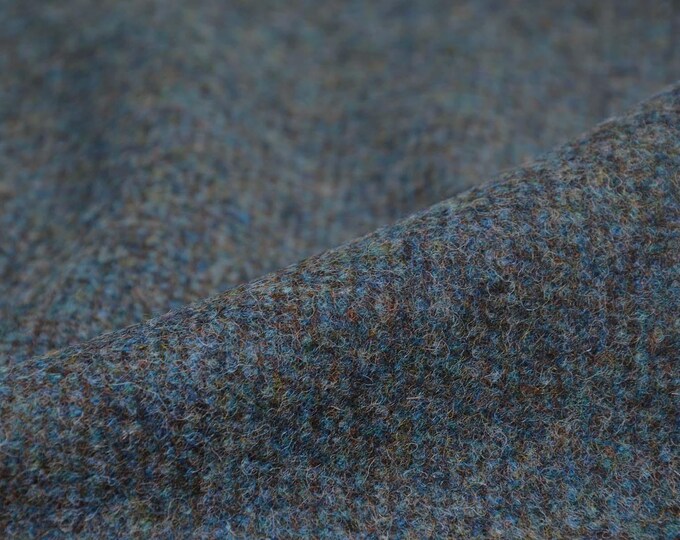 “harry” Coat Fabric Made of Wool by Hilco, Brushed Cloth in Petrol ...