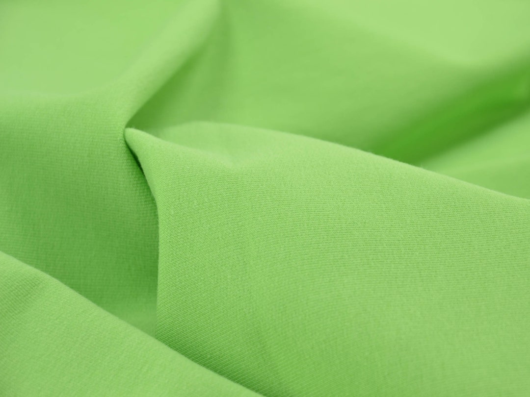 Sweat Fabric Uni, French Terry Maike Made of Cotton in Green - 150 Cm ...