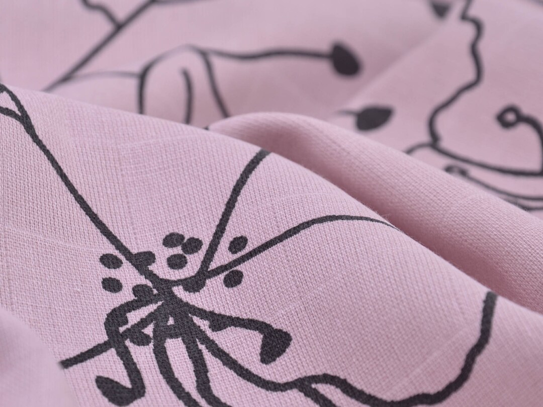 Muslin With Flowers by Fibre Mood - 145 Cm Wide - Patterned Fabric - Etsy