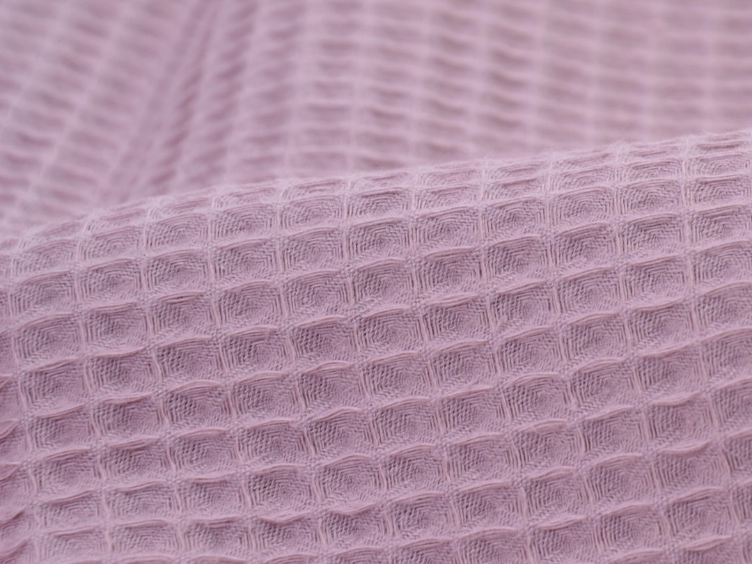 Waffle Pique, Waffle Fabric Nelson, Cotton, Sold by the Meter, Plain ...