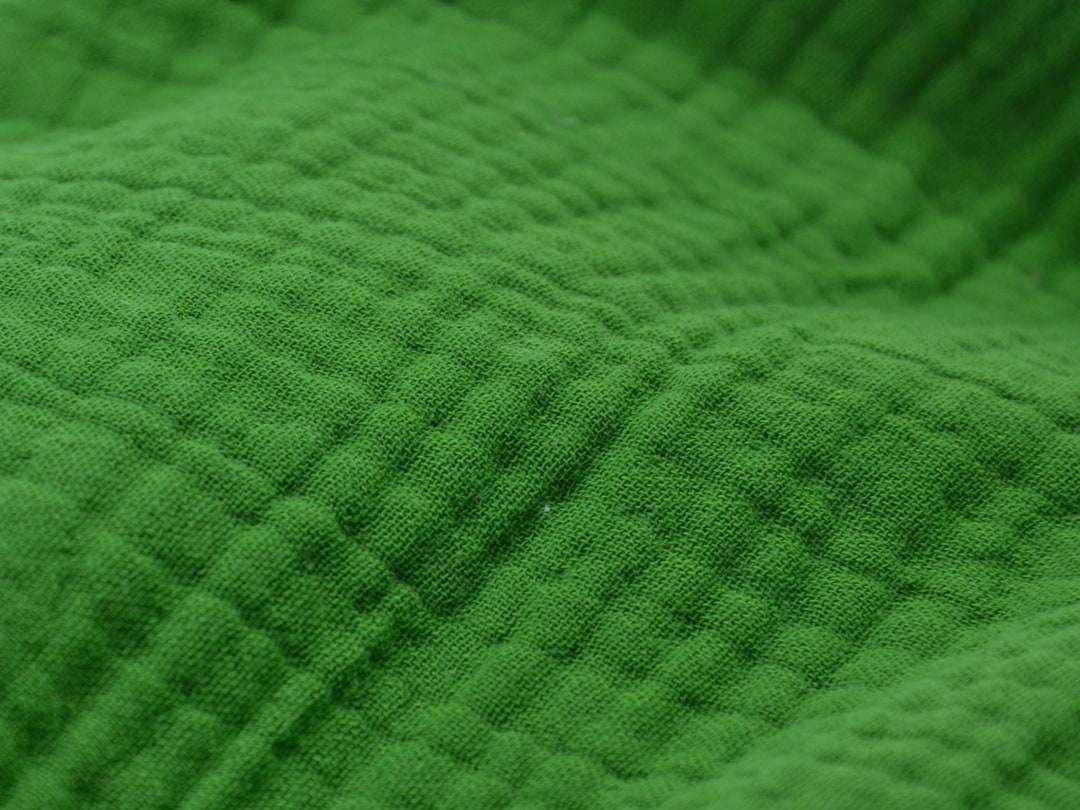 Muslin in Green Made of Cotton by Fibre Mood 135 Cm Wide Fabric Crushed ...
