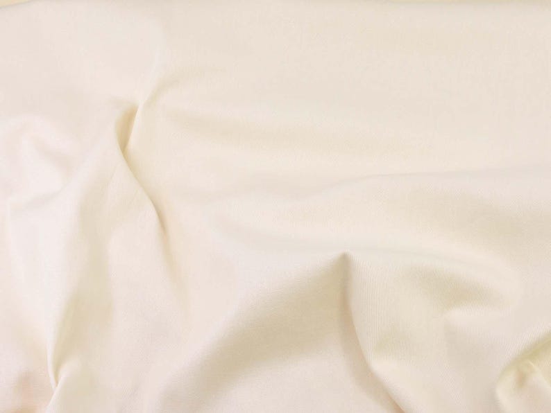 Cotton Trouser Fabric With Stretch in Solid White, Cream-white - Cm ...