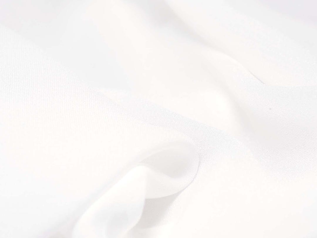Blouse Fabric Chiffon Semi-transparent in Plain White 145 Cm Wide ...