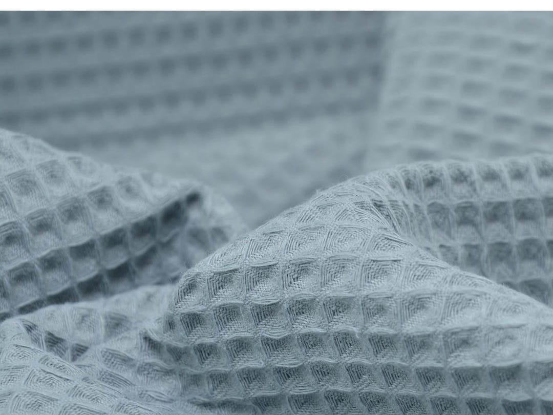 Waffle Pique, Waffle Fabric, Cotton, Sold by the Meter, Solid Color ...