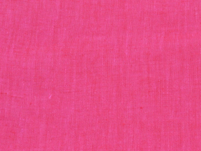 Linen Fabric Pure Linen Formentera Plain Pink by Hilco - 145 Cm Wide ...