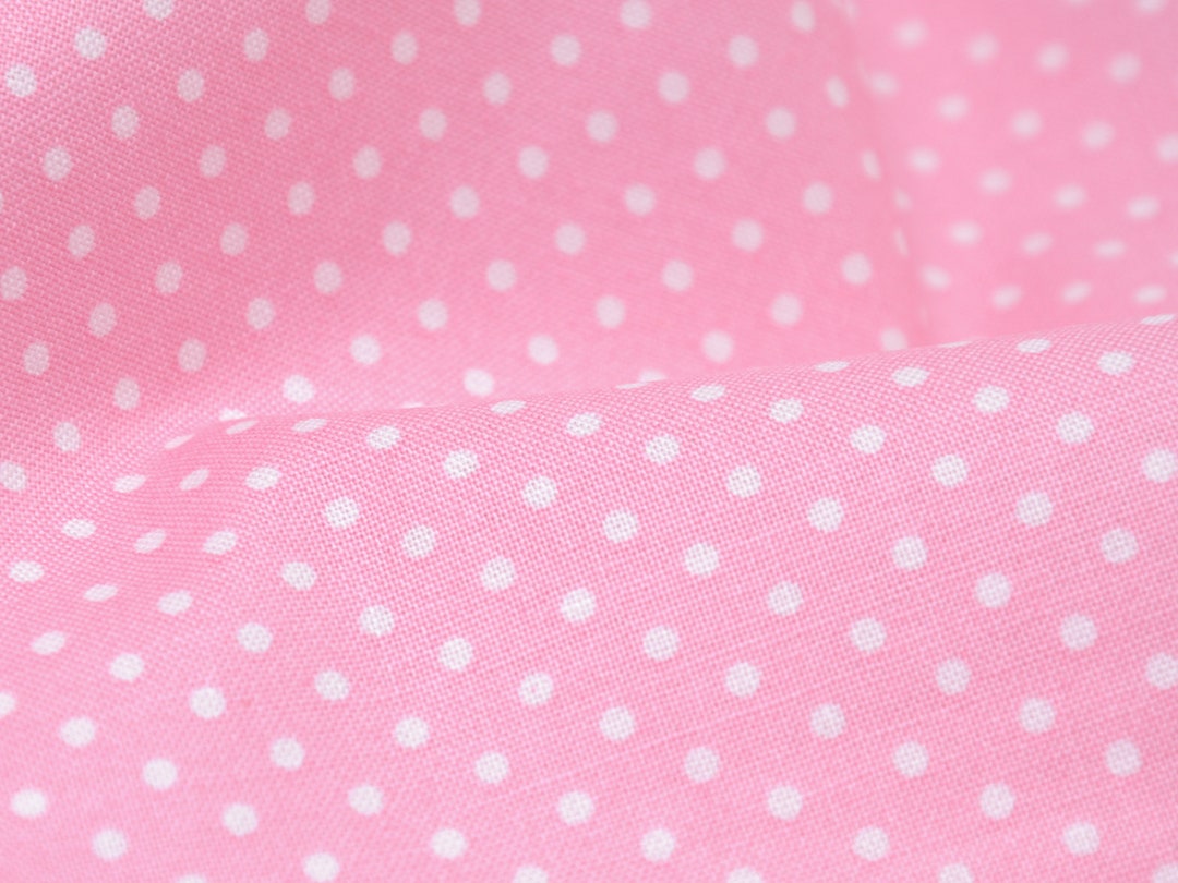 Cotton Fabric With Dots in Pink, White by Makower, Patchwork - 110 Cm ...