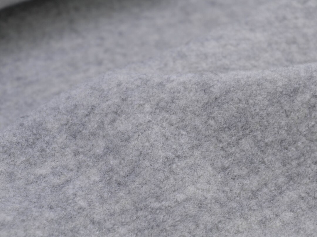 Coat Fabric, Boiled Wool, Light Grey Mottled 135 Cm Wide Mottled Fabric ...