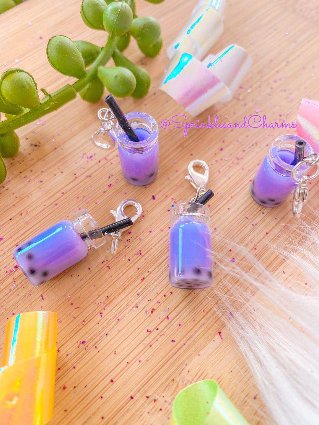 Boba / Bubble Tea - Charm - Miniature Food - Kawaii Charms - Polymer ...