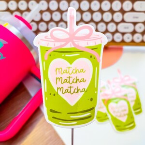 Matcha Tea Glossy Sticker - Matcha Lover - Vinyl Stickers - Ice Matcha ...