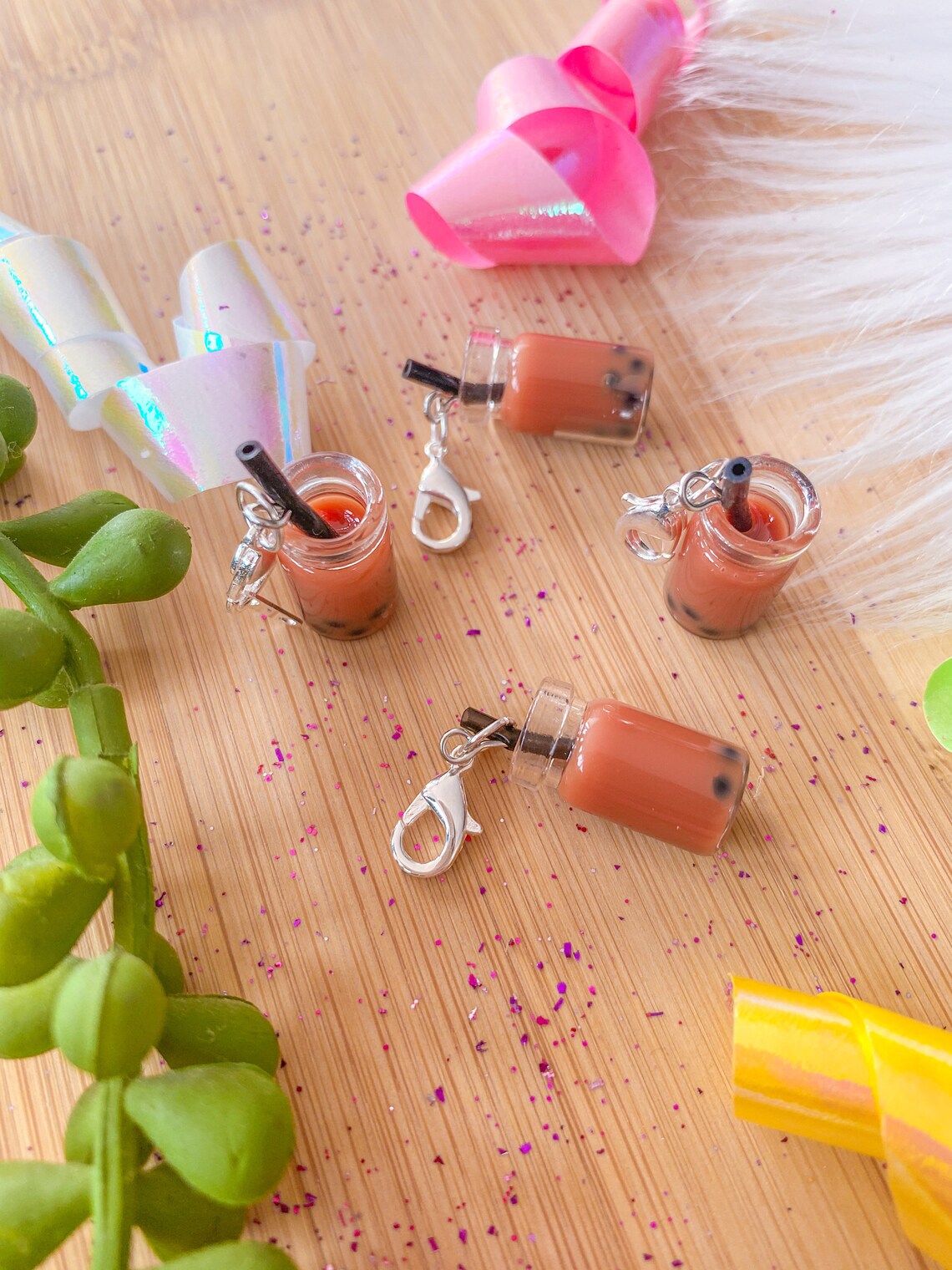Boba Milk Tea / Bubble Tea - Charm - Miniature Food - Kawaii Charms ...