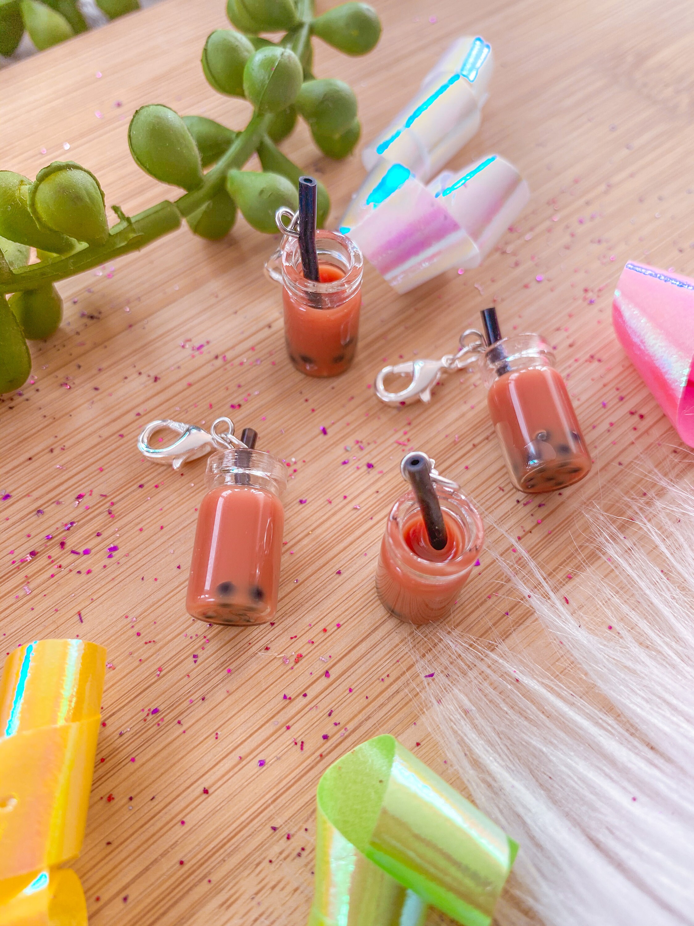 Boba Milk Tea / Bubble Tea - Charm - Miniature Food - Kawaii Charms ...