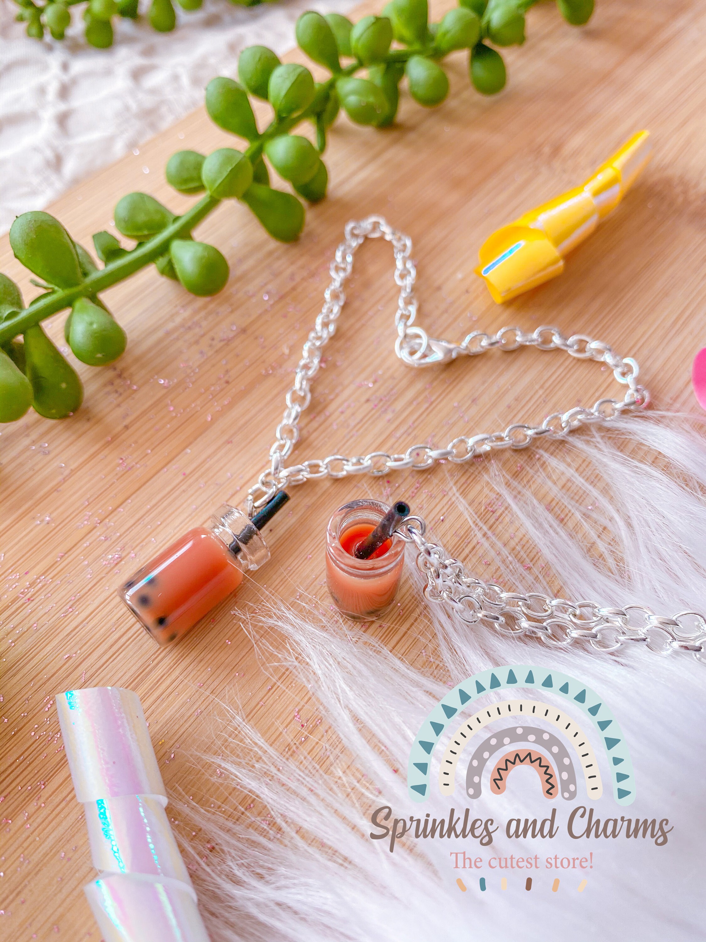 Boba Milk Tea / Bubble Tea Bracelets - Miniature Food - Kawaii Charms ...