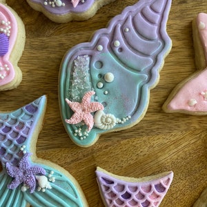 Under the Sea Cookies. Mermaid, Beach and Seashell Sugar Cookies, by ...