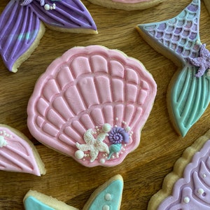 Under the Sea Cookies. Mermaid, Beach and Seashell Sugar Cookies, by ...