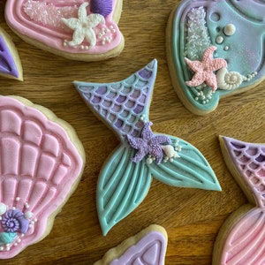 Under the Sea Cookies. Mermaid, Beach and Seashell Sugar Cookies, by ...