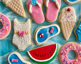 Pool Party Cookies | Etsy