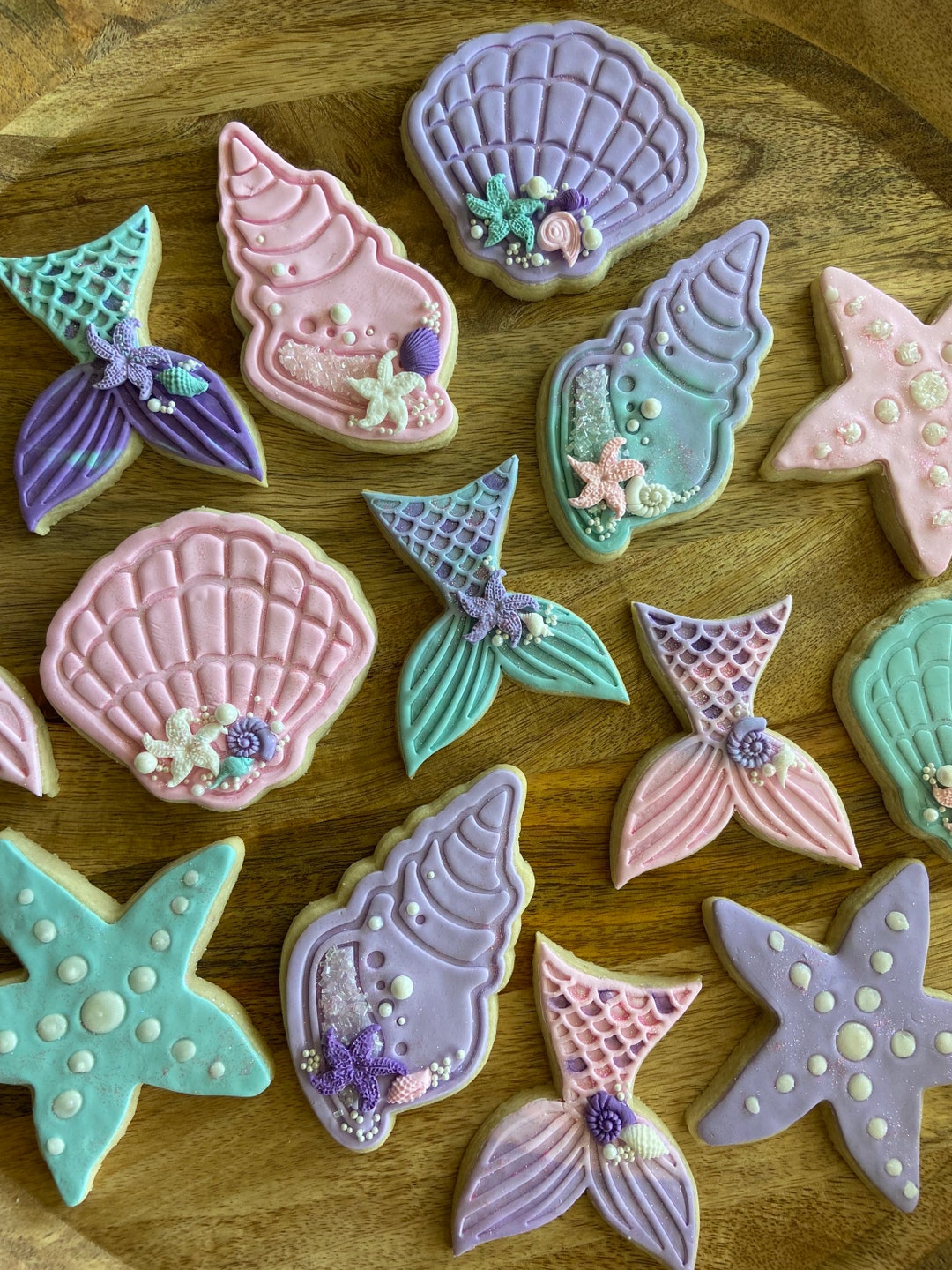 Under the Sea Cookies. Mermaid, Beach and Seashell Sugar Cookies, by ...