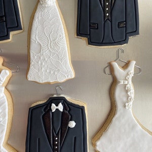 Bride and Groom Sugar Cookies SHIPS IN 2-3 Weeks! (black and White ...