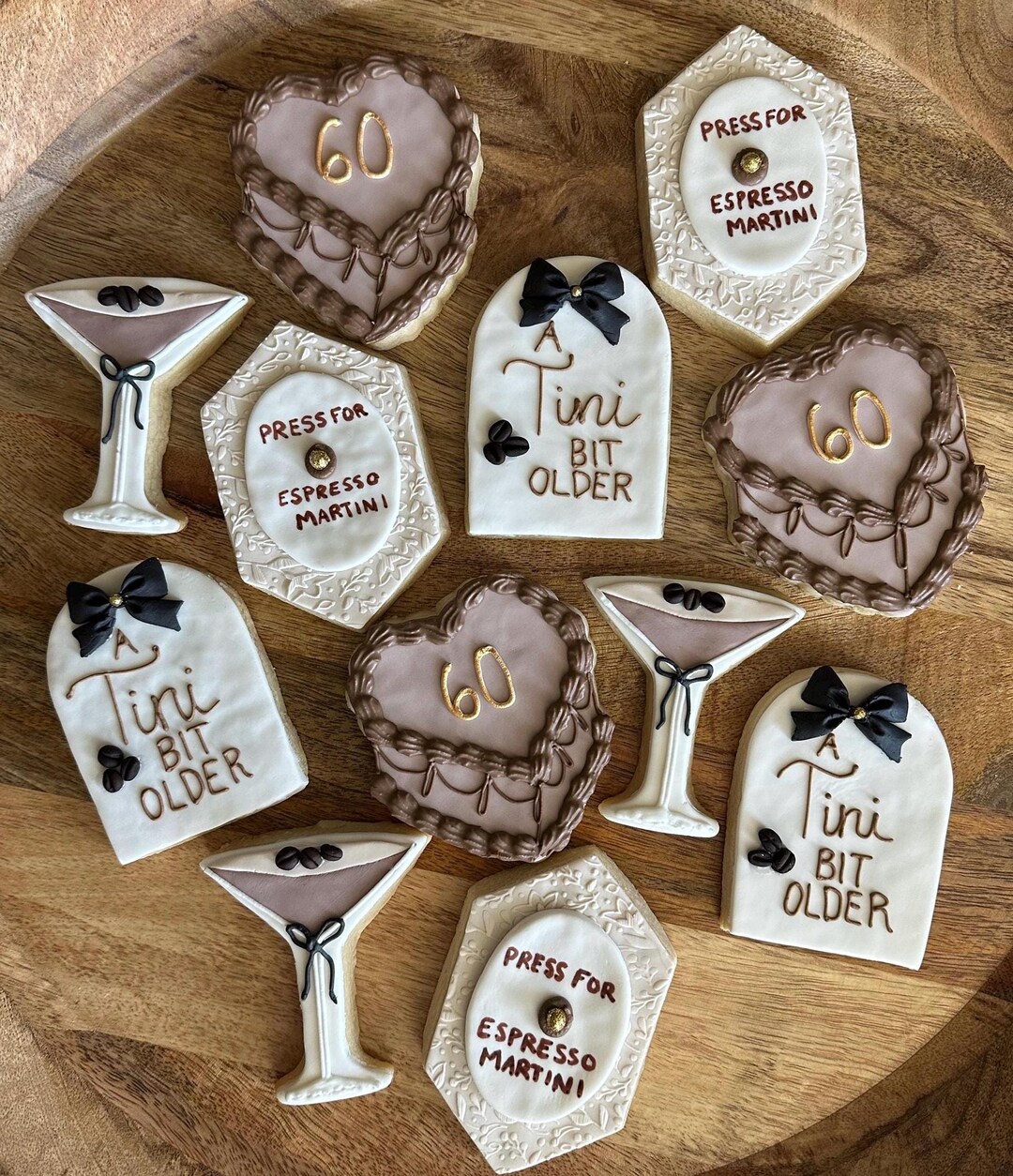 A Tini Bit Older, Decorated Sugar Cookies! Espresso Martini Themed ...