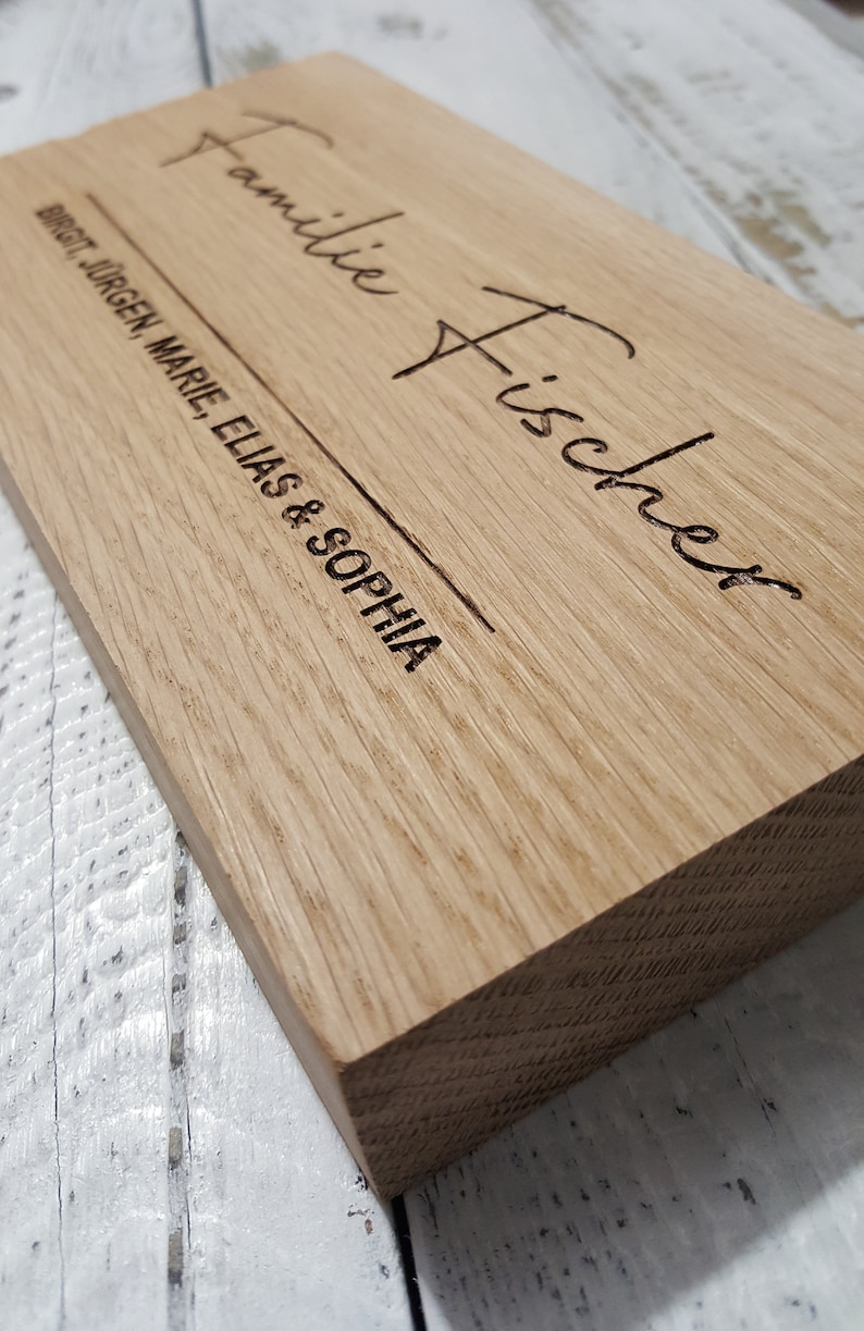 Custom Name Door Sign Door Name Plate SOLID OAK - Etsy