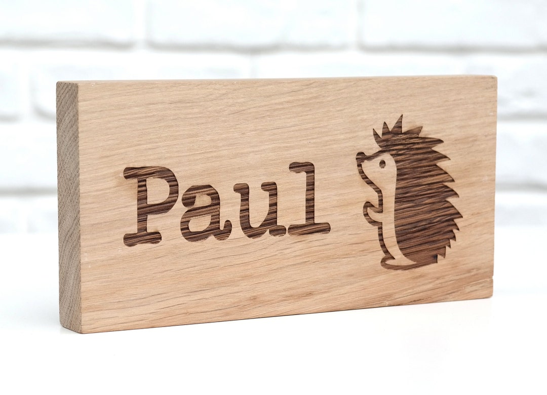 Name Badge for Children's Room, Personalized Baby Gift, Wooden Name ...