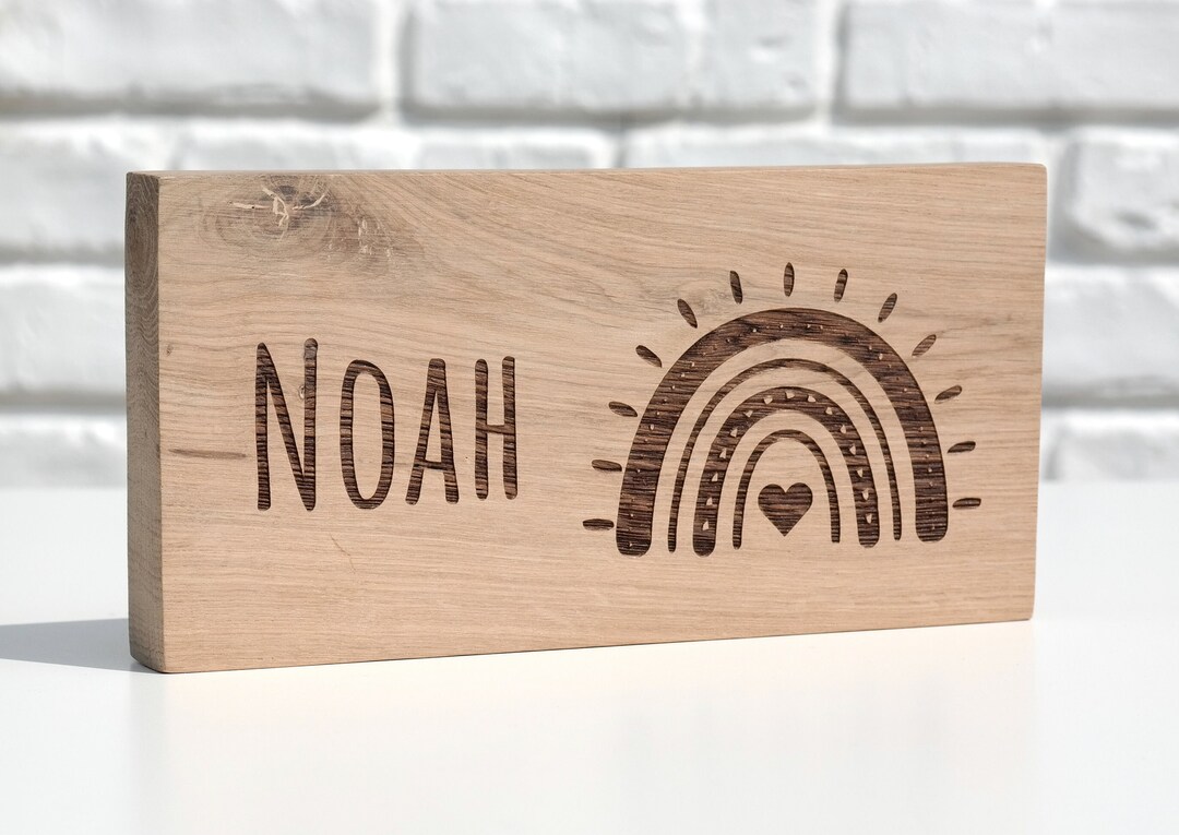 Name Badge for Children's Room, Personalized Baby Gift, Wooden Name ...