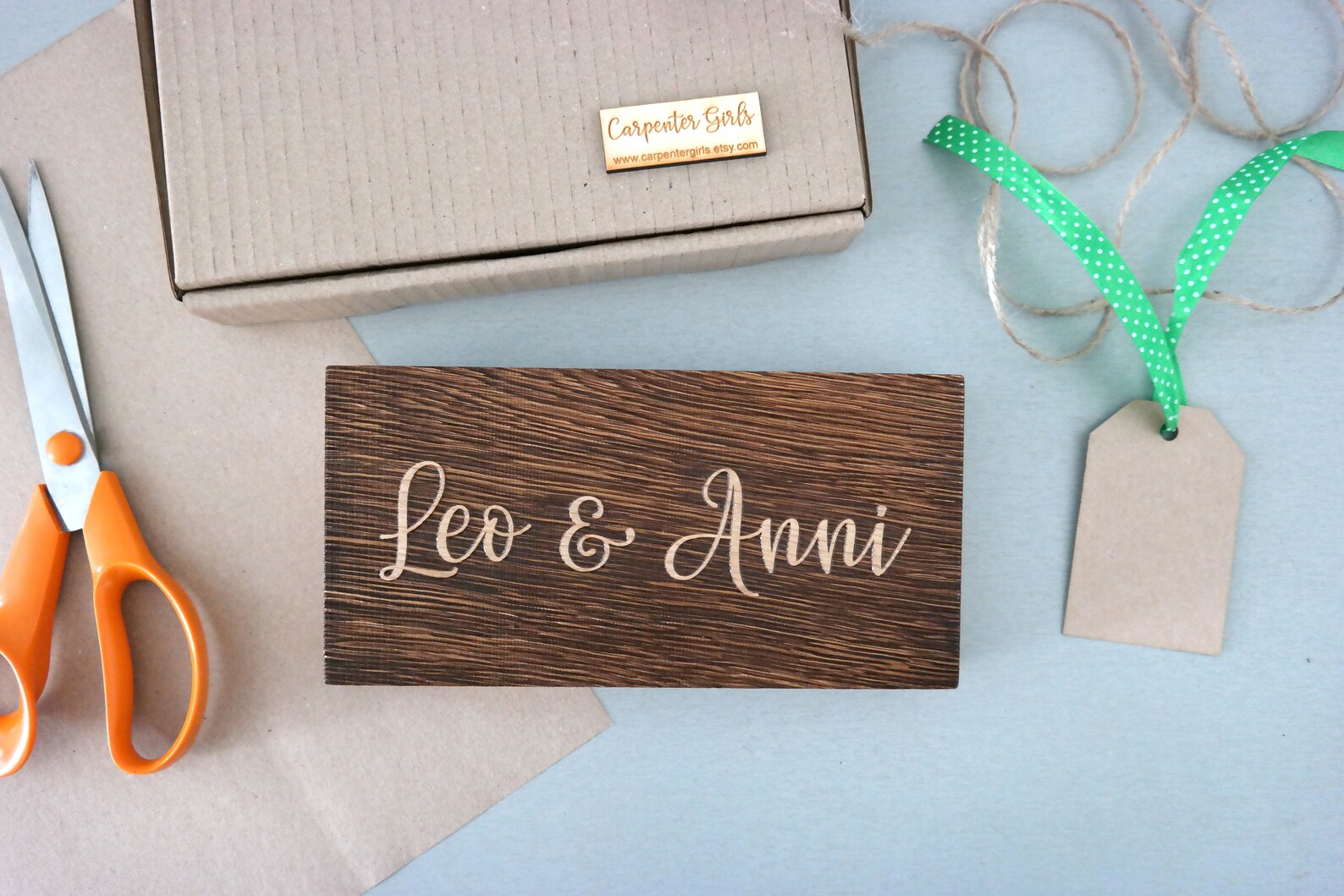 Name Plate Front Door Made of Solid Oak With Individual Engraving Door ...