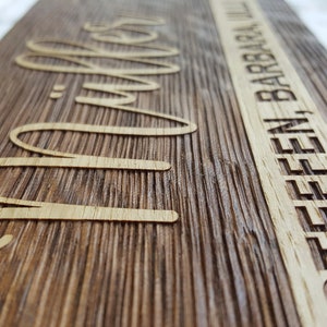 Name Plate Front Door Made of Solid Oak With Individual Engraving Door ...
