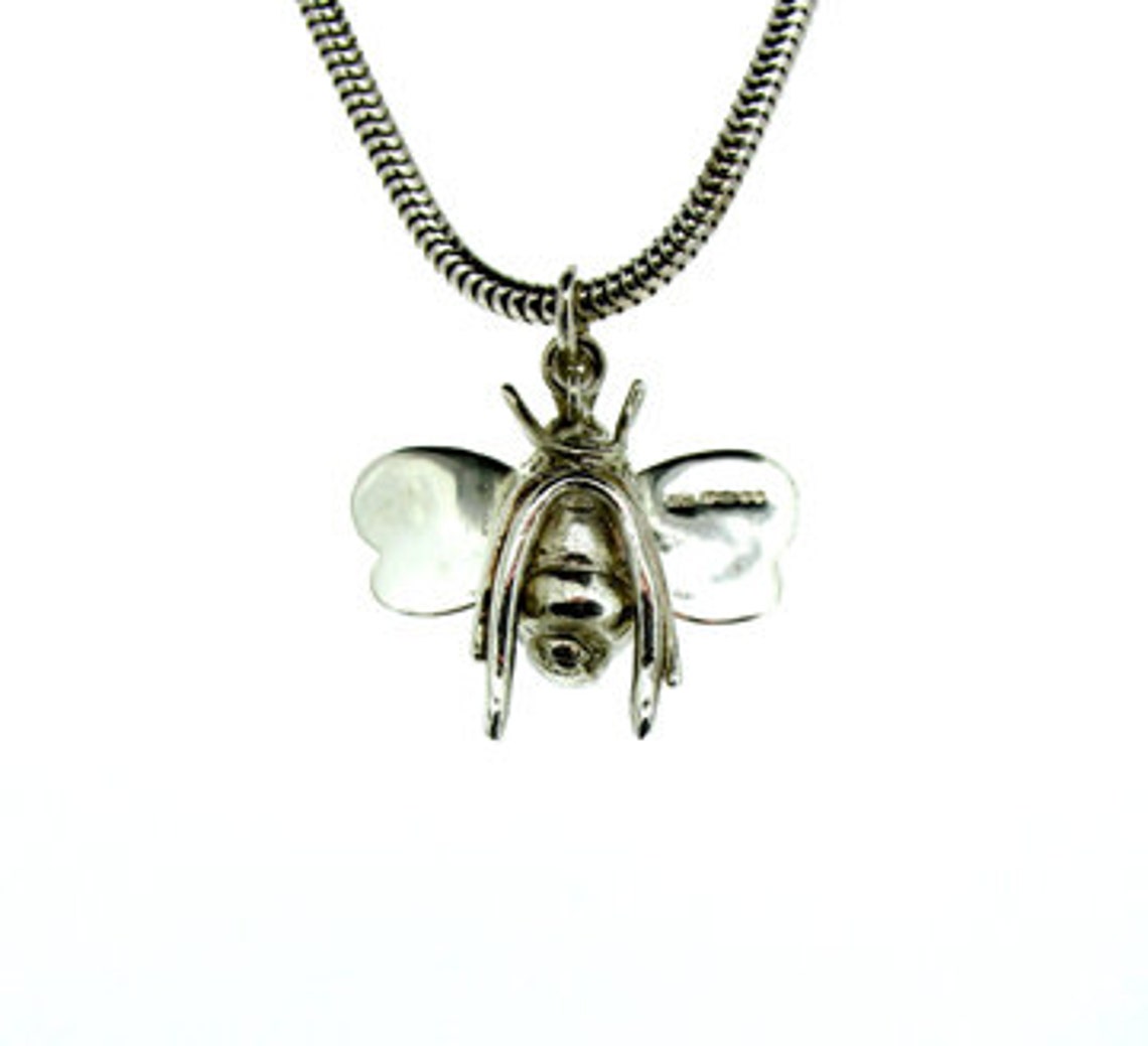 Sterling Silver Bumble Bee Necklace - Etsy