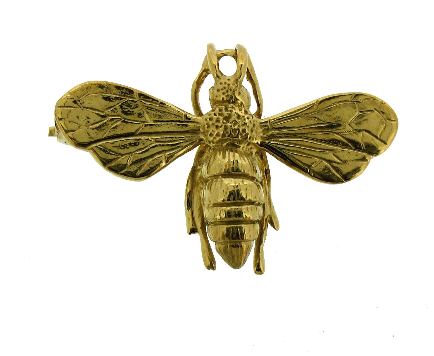 Silver and Gold Honey Bee Brooch - Etsy