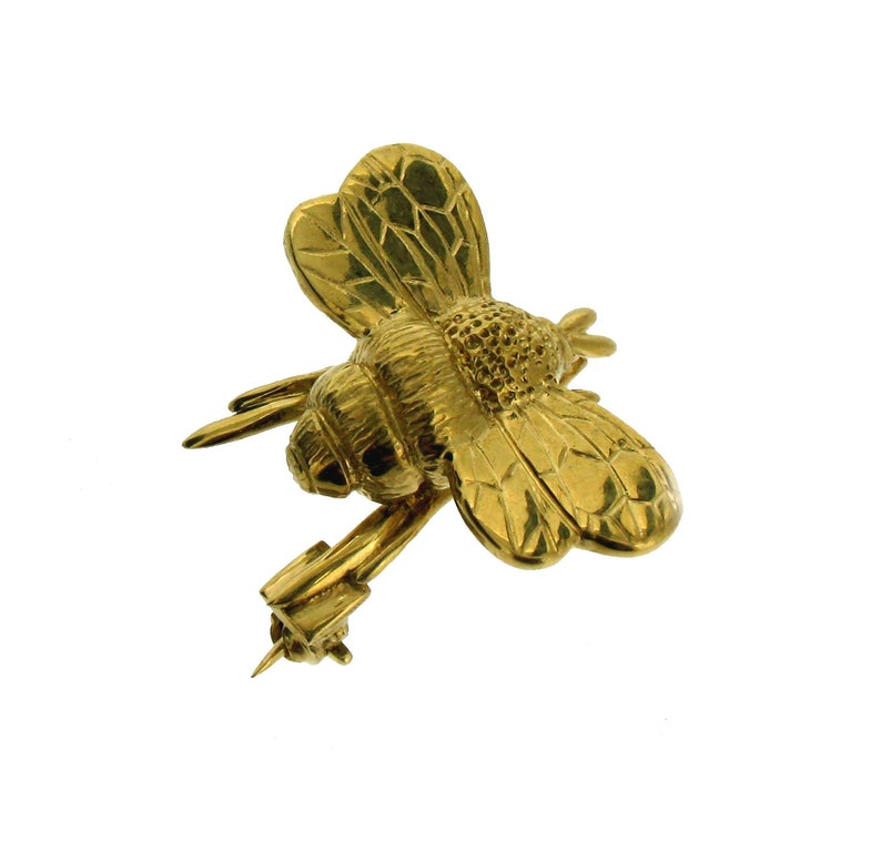Sterling Silver and Gold Bumble Bee Brooch - Etsy