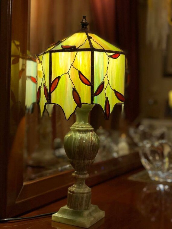 Tiffany style Handmade Handcrafted Stained Glass lamp | Etsy