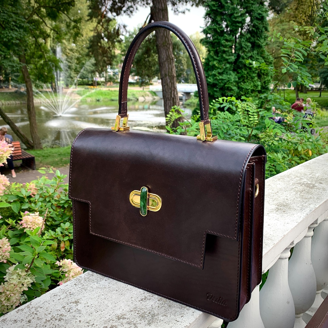 Unique Leather Handbag, Premium Gemstone Luxurious Shoulder Bag ...