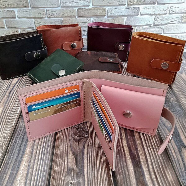 Small Leather Wallet - Etsy