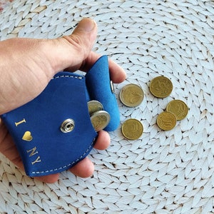 Personalized Coin Purse, Bespoke Leather Wallet, Keychain Coin Purse ...