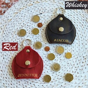 Personalized Coin Purse, Bespoke Leather Wallet, Keychain Coin Purse ...