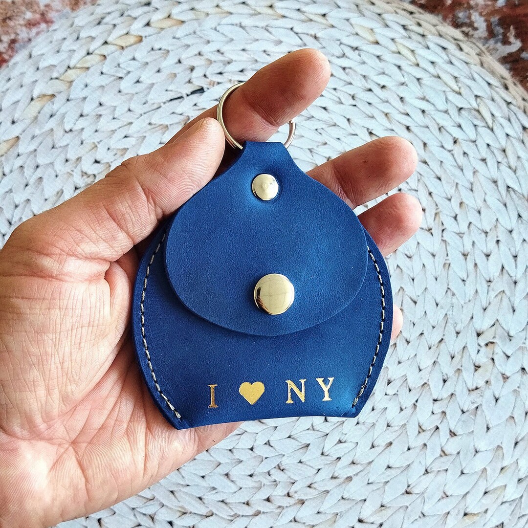 Customized Leather Coin Holder, Personalized Leather Wallet, Leather ...