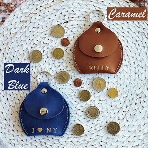 Personalized Coin Purse, Bespoke Leather Wallet, Keychain Coin Purse ...