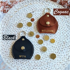 Personalized Coin Purse, Bespoke Leather Wallet, Keychain Coin Purse ...