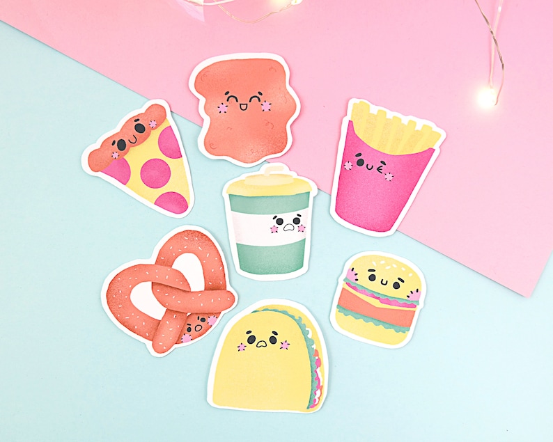 Fast Food Friends Stickers Laptop Sticker Decal Badge - Etsy