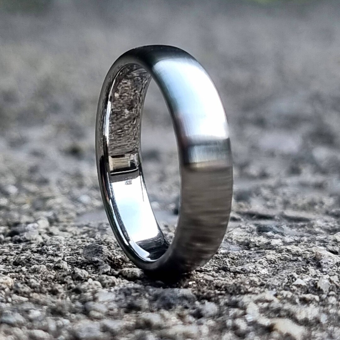 Titanium, Domed, Rounded, Wedding Ring, Simple, Engagement Band / Ring, Brushed or Polished ...