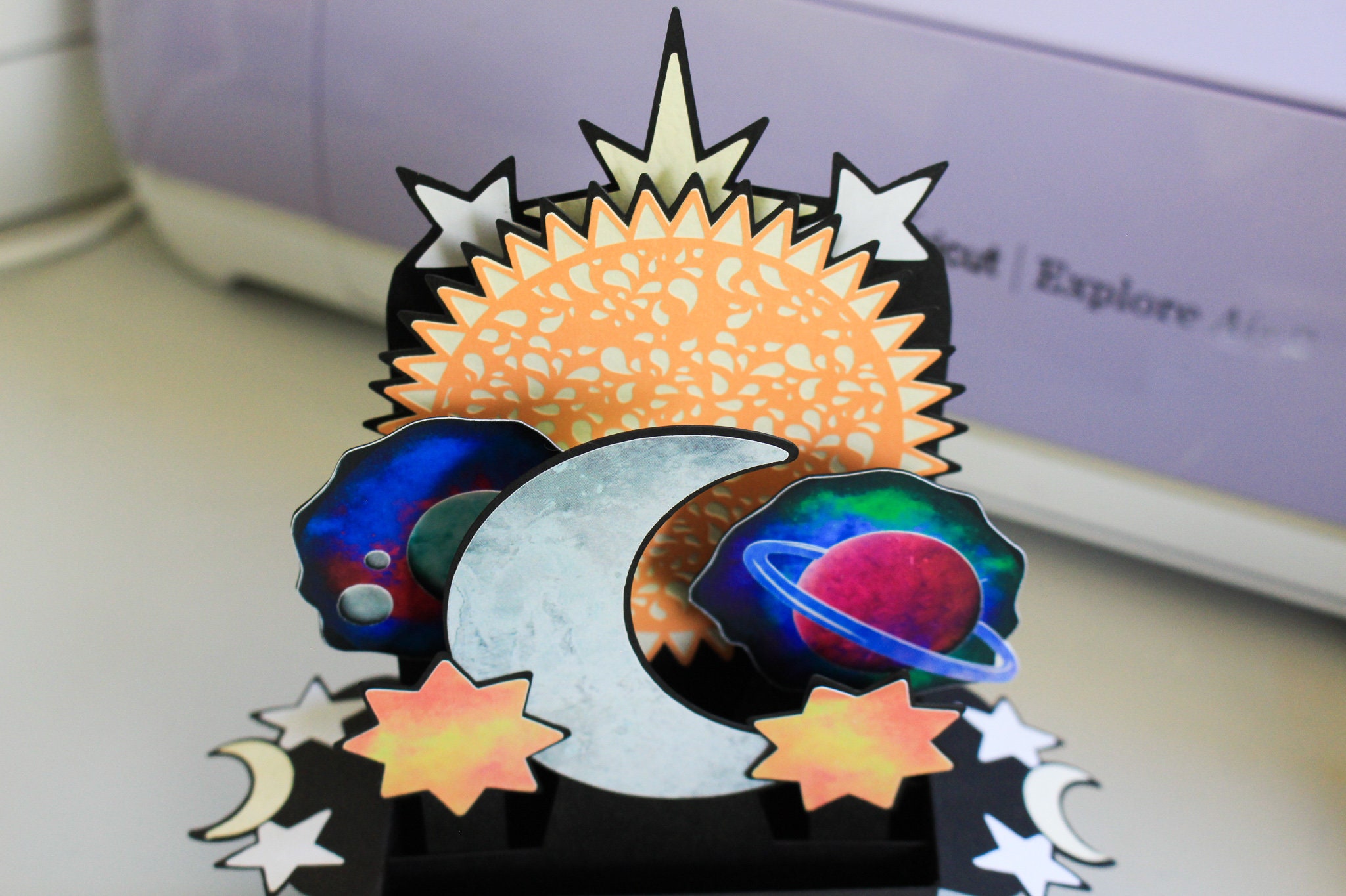 Space Themed Pop-up Box Card - Etsy