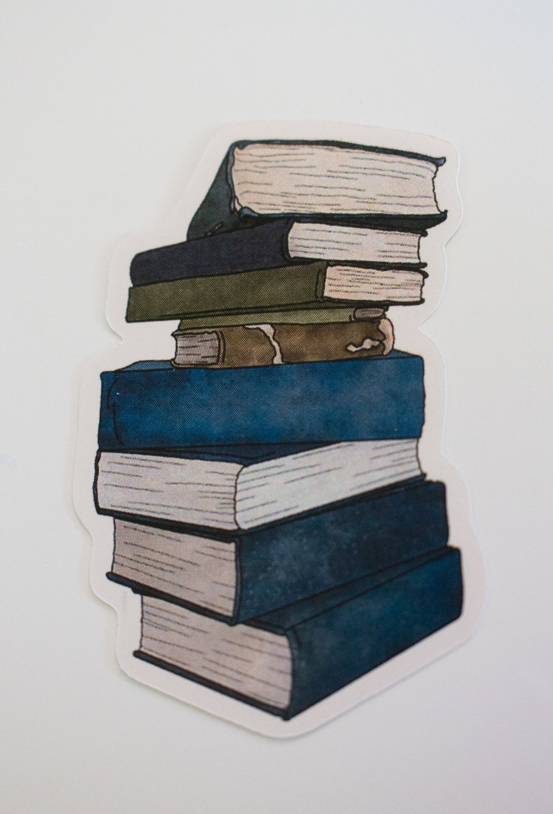 Old Book Stack Sticker - Etsy
